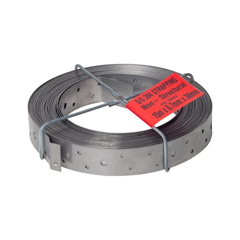 Structural Perforated Stainless Strapping 25mm Wide X 0.7mm Thick 304 ...