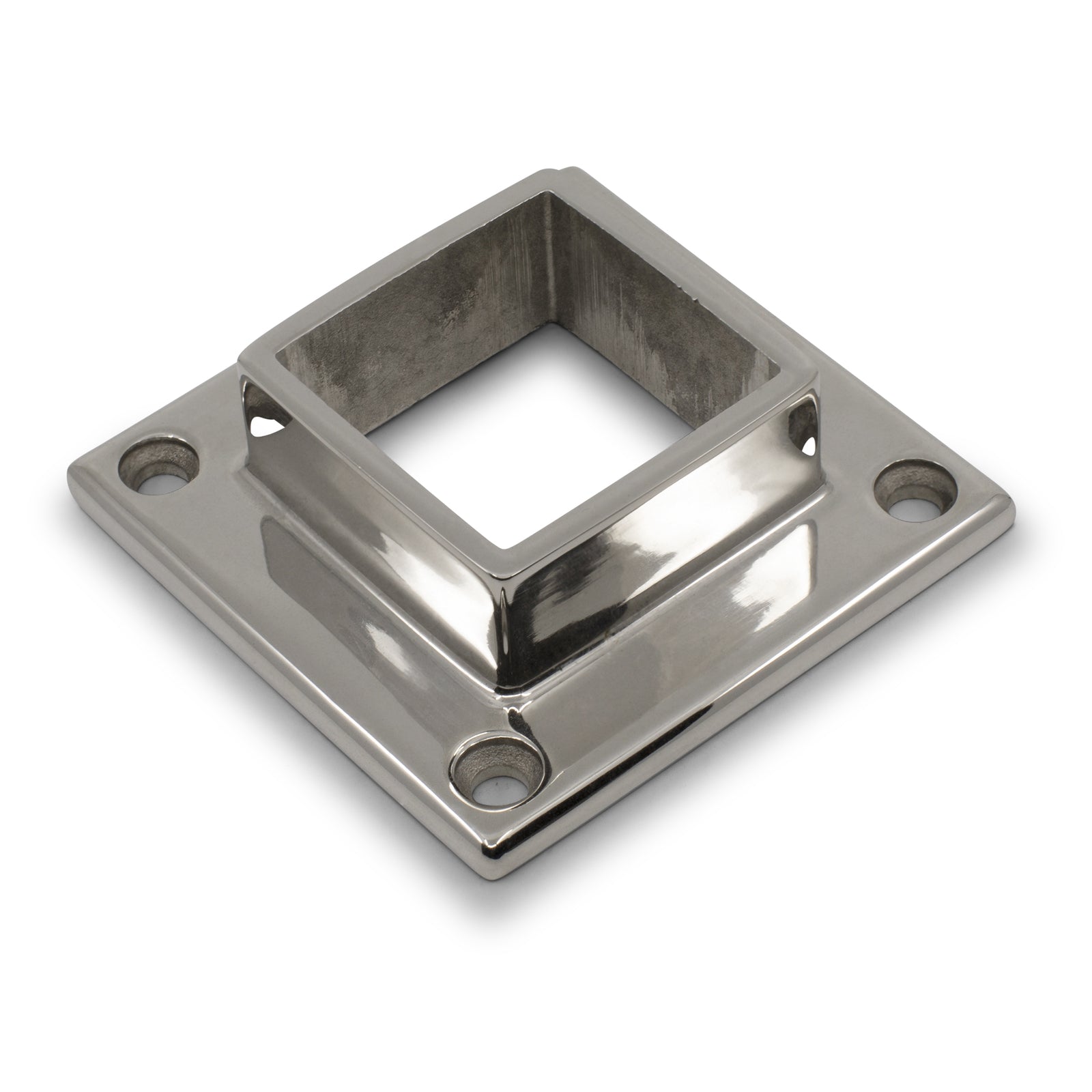 Square Base Bracket To Suit 2 Inch Square Tube Mirror Finish - 316 Gra ...